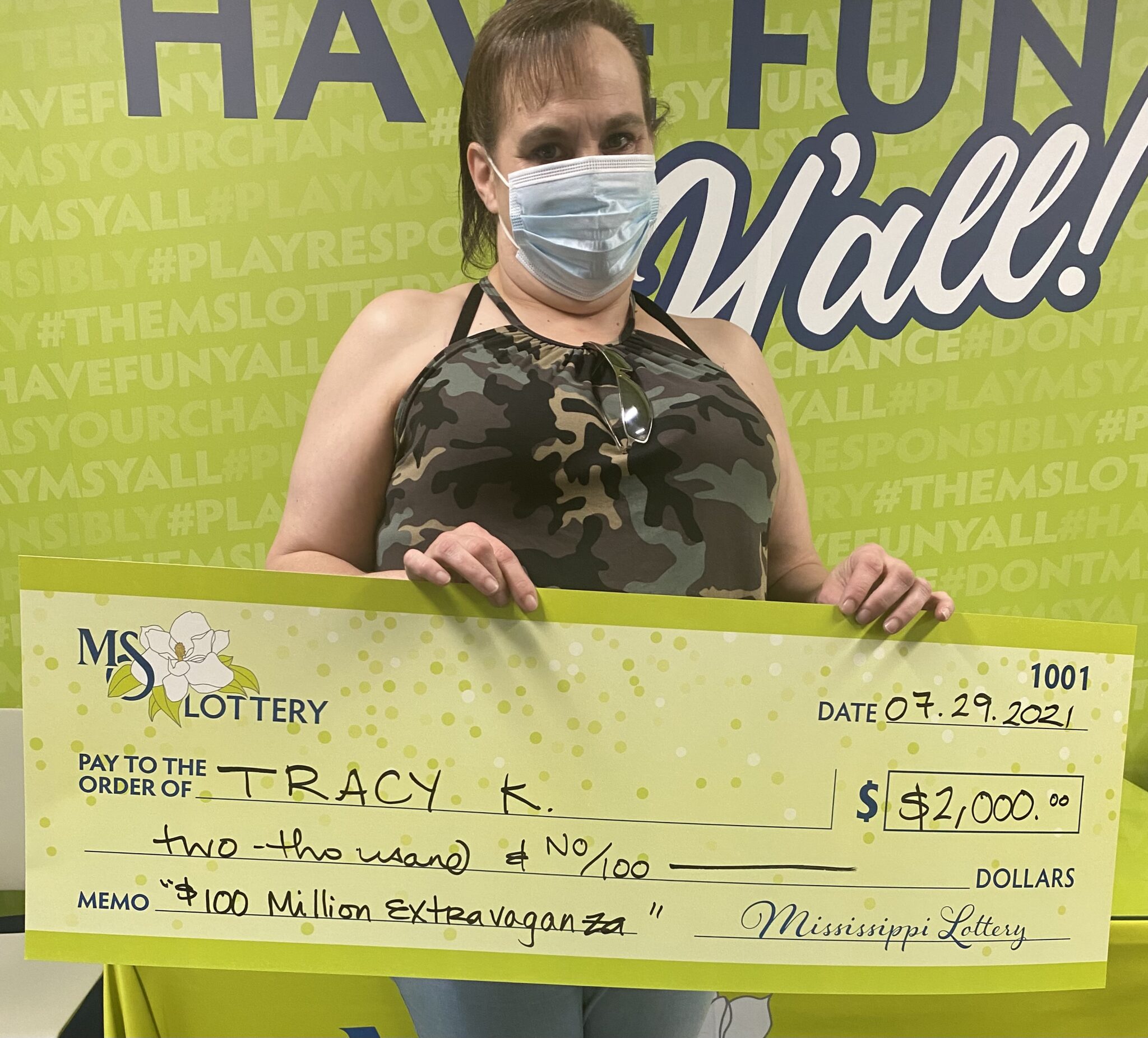 Shannon Woman Wins $2k! - Mississippi Lottery