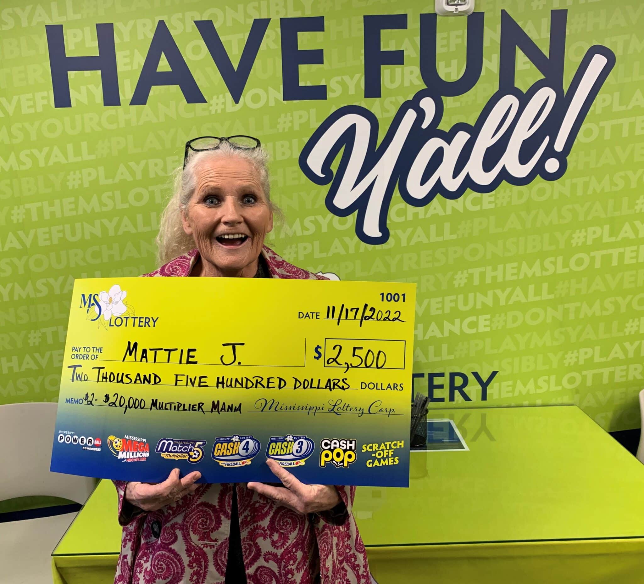 Ripley Woman Wins $2,500 - Mississippi Lottery