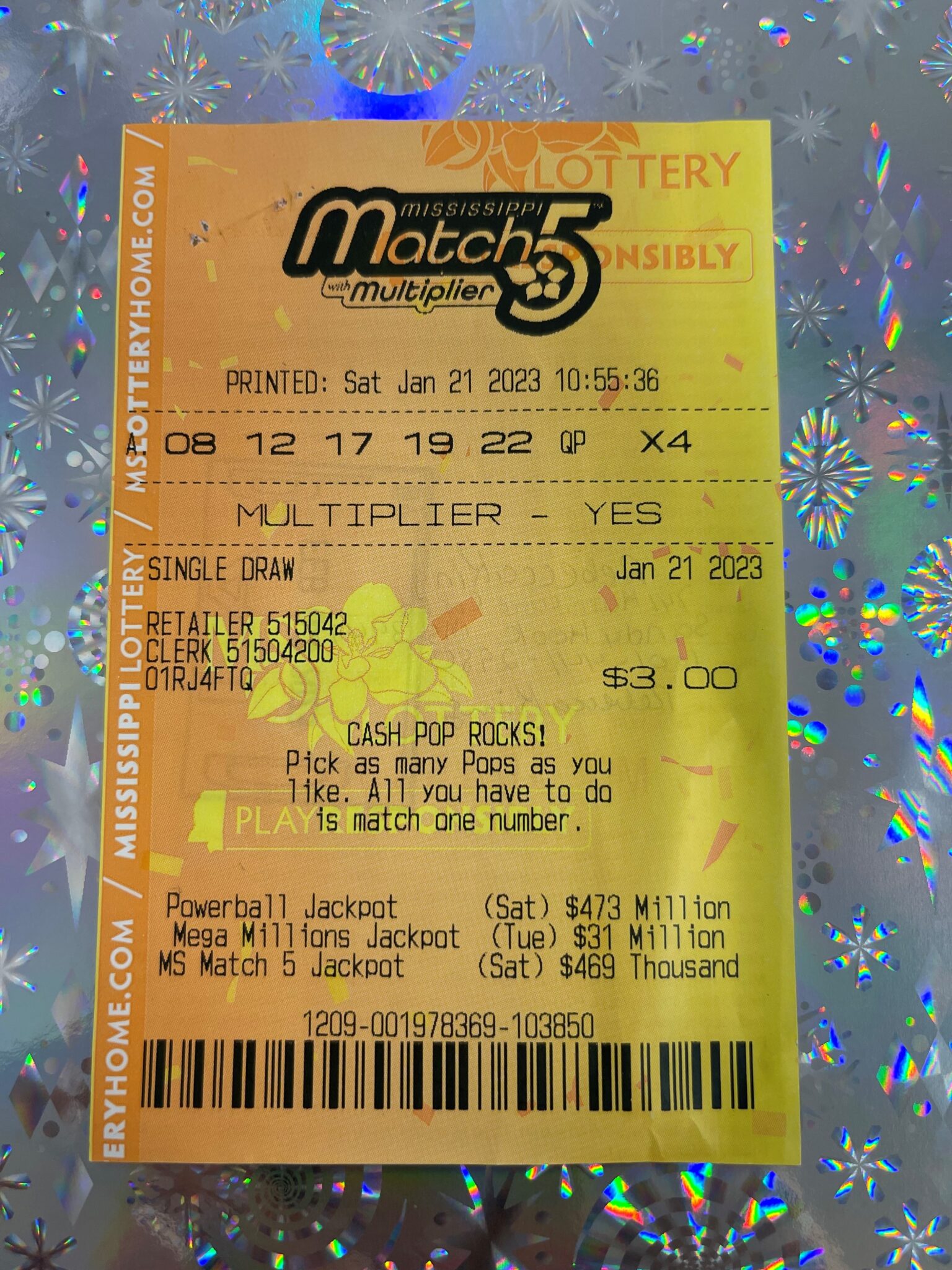 Sandy Hook Woman Wins $800 - Mississippi Lottery