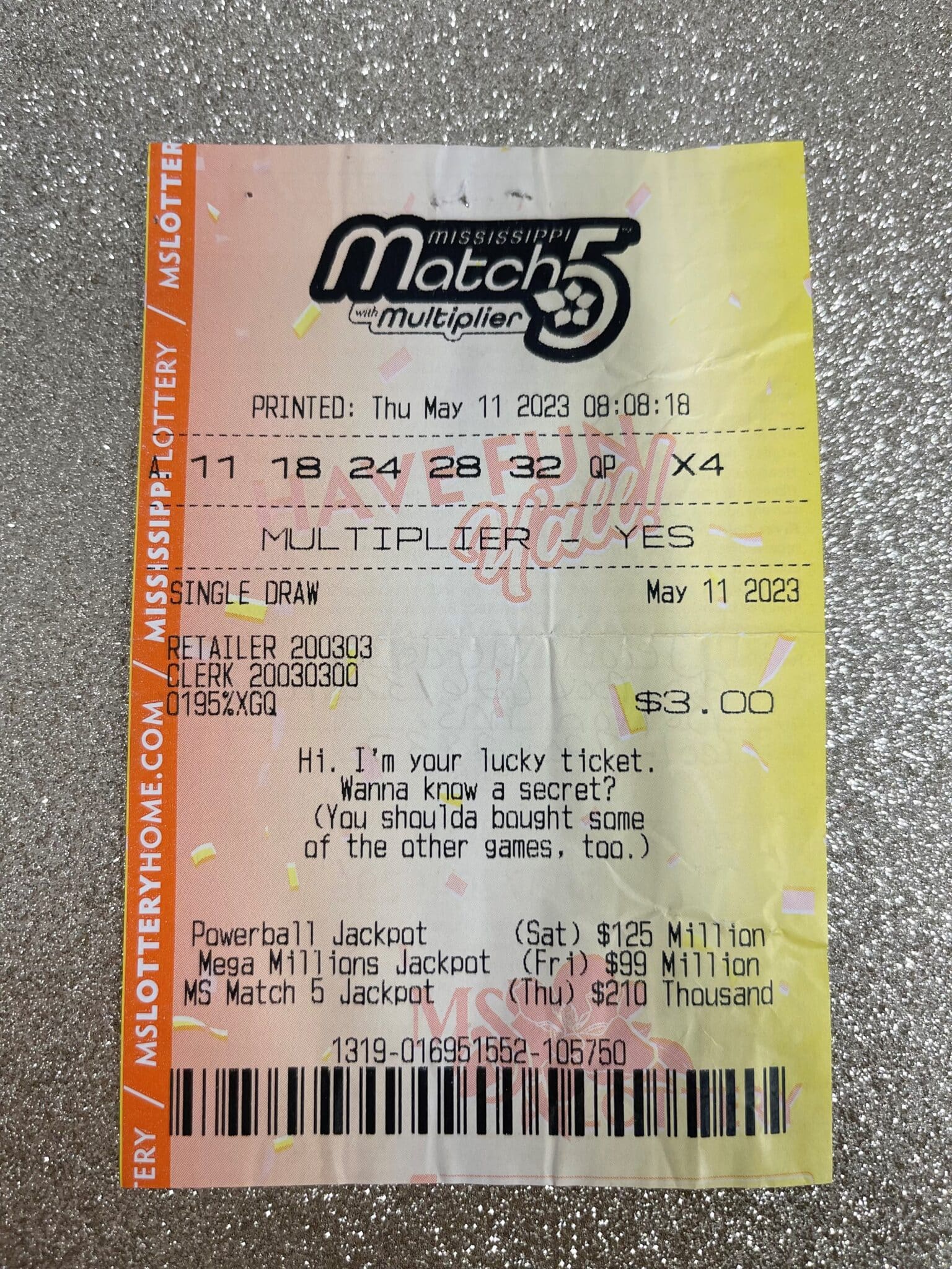 Bolton Player Wins $800 - Mississippi Lottery