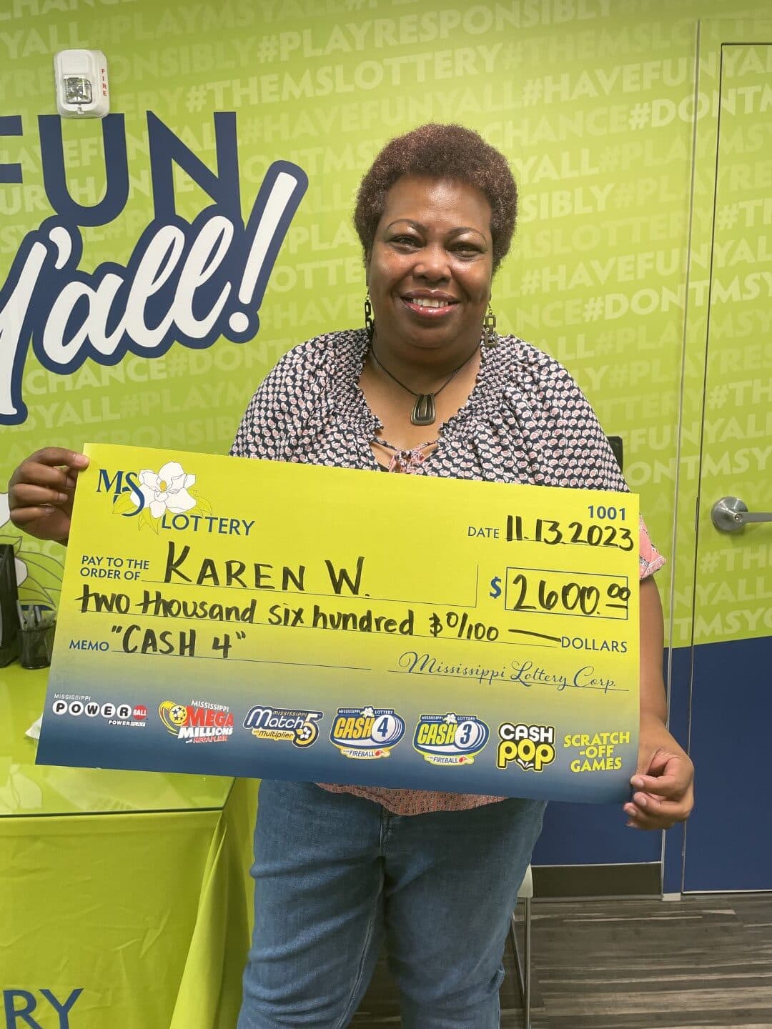 Edwards Woman Won $2,600 - Mississippi Lottery
